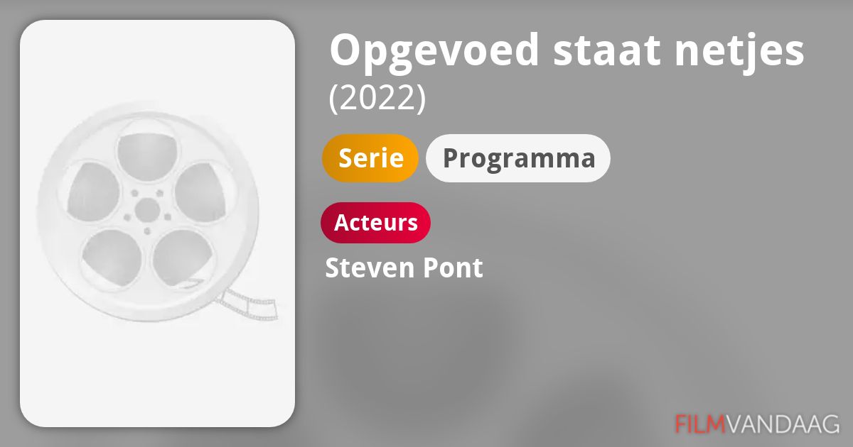 Opgevoed staat netjes (serie, 2022) - FilmVandaag.nl