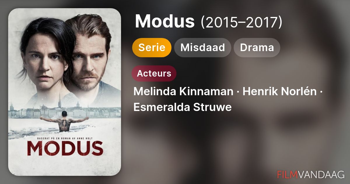 Modus (serie, 2015–2017) - FilmVandaag.nl