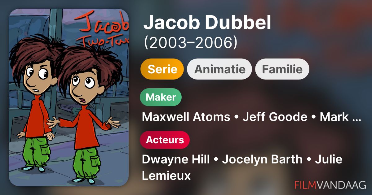 Jacob Dubbel (serie, 2003–2006) Nu Online Kijken - FilmVandaag.nl
