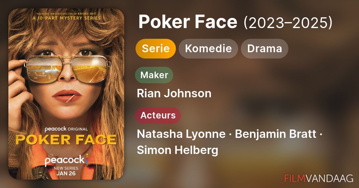 Koop Poker Face (serie, 2023–2025) op dvd of blu-ray - FilmVandaag.nl