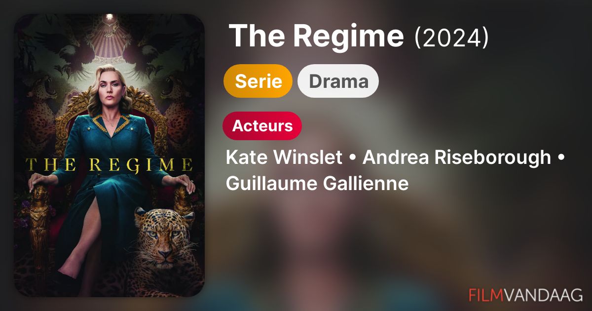 The Regime (serie, 2024) - FilmVandaag.nl