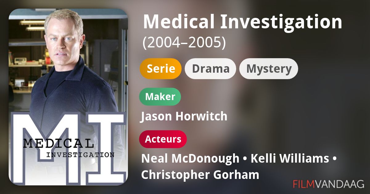 Medical Investigation (serie, 2004–2005) - FilmVandaag.nl