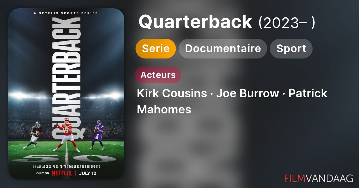 Quarterback (serie, 2023– ) - FilmVandaag.nl