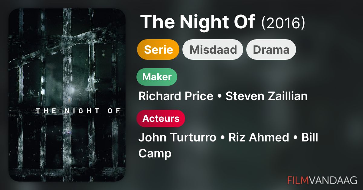 The Night Of (serie, 2016) - FilmVandaag.nl