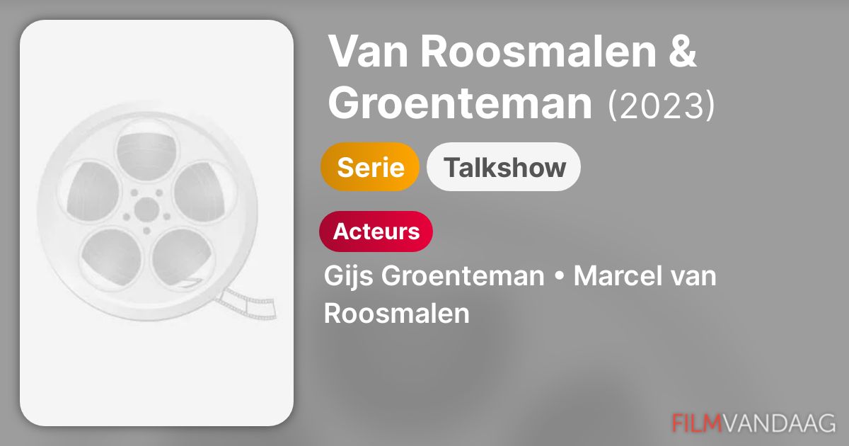 Van Roosmalen & Groenteman (serie, 2023) - FilmVandaag.nl