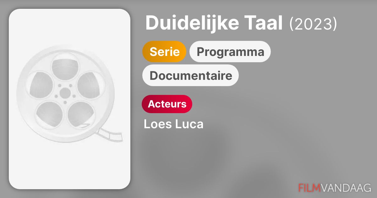 Koop Duidelijke Taal (serie, 2023) op dvd of blu-ray - FilmVandaag.nl