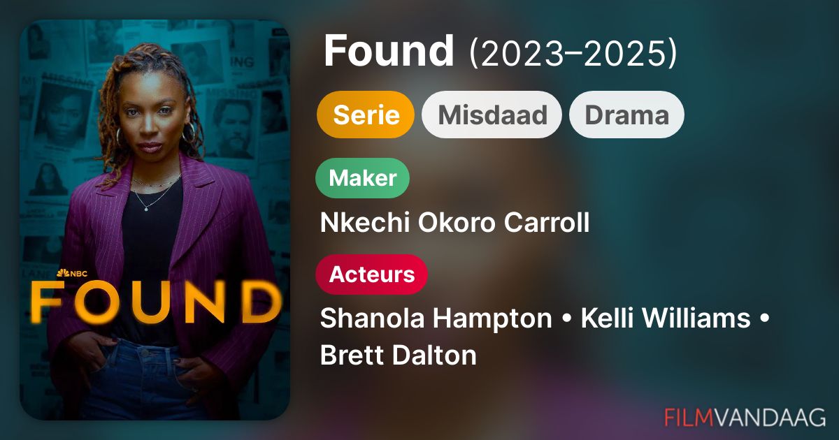 Volledige Cast van Found (serie, 2023–2025) - FilmVandaag.nl