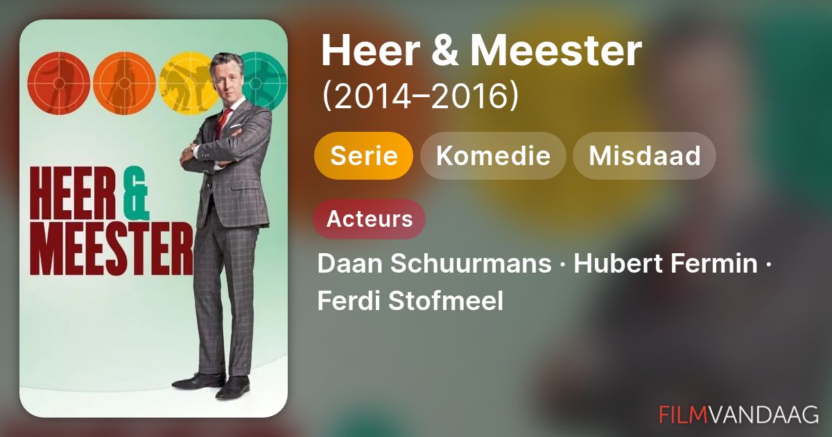 Koop Heer & Meester (serie, 2014–2016) op dvd of blu-ray - FilmVandaag.nl