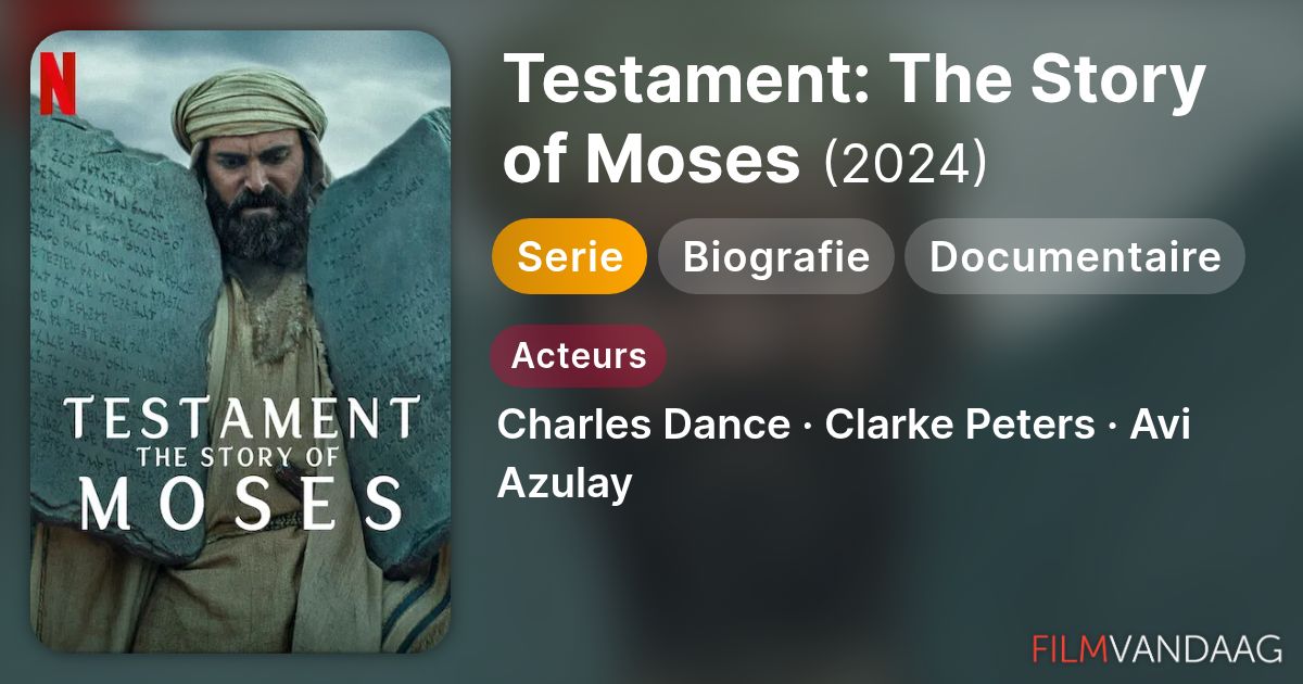 Testament: The Story of Moses (serie, 2024) - FilmVandaag.nl