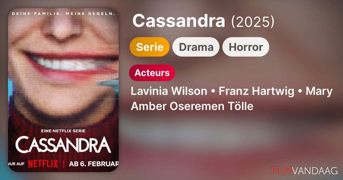 Cassandra (serie, 2025) - FilmVandaag.nl