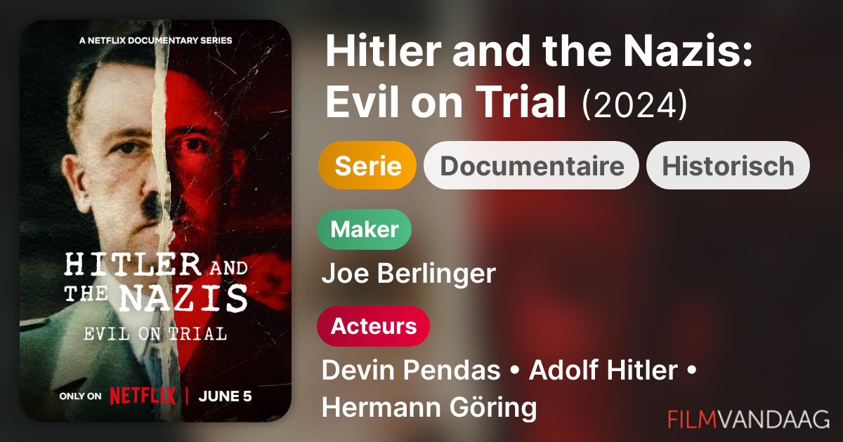 Hitler and the Nazis: Evil on Trial (serie, 2024) - FilmVandaag.nl