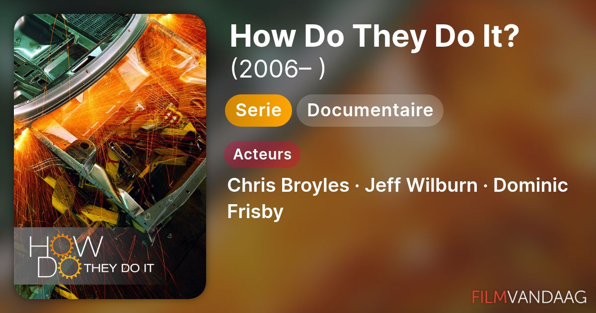 How Do They Do It? (serie, 2006– ) - FilmVandaag.nl