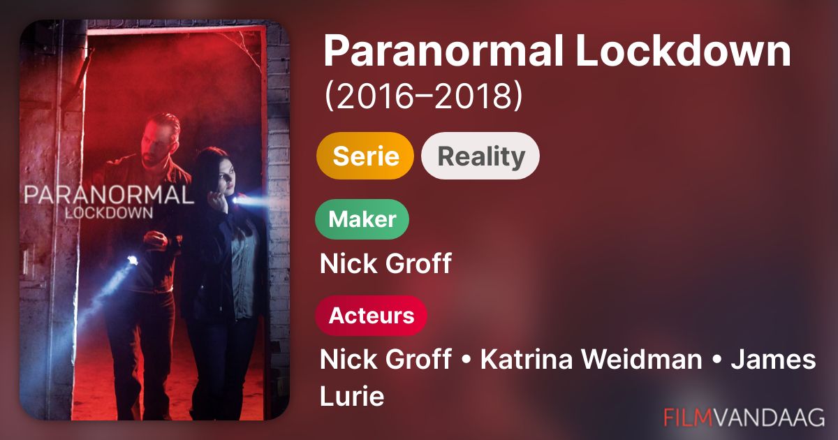 Paranormal Lockdown (serie, 2016–2018) Nu Online Kijken - FilmVandaag.nl