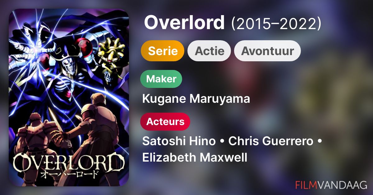 Overlord (serie, 2015–2022) - FilmVandaag.nl