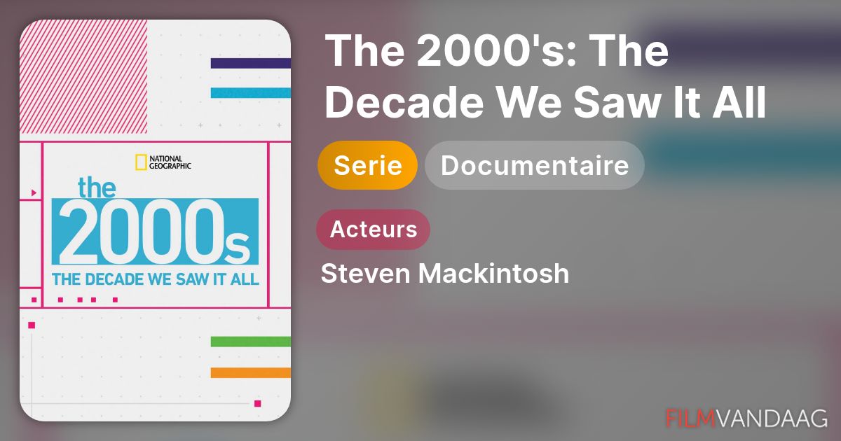 The 2000's: The Decade We Saw It All (serie, 2015) - FilmVandaag.nl