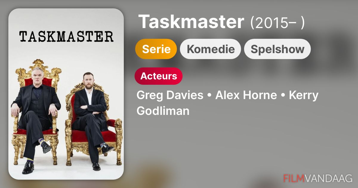 Taskmaster (serie, 2015– ) Nu Online Kijken - FilmVandaag.nl