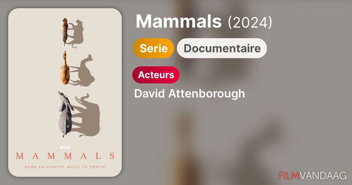 Mammals (serie, 2024) - FilmVandaag.nl