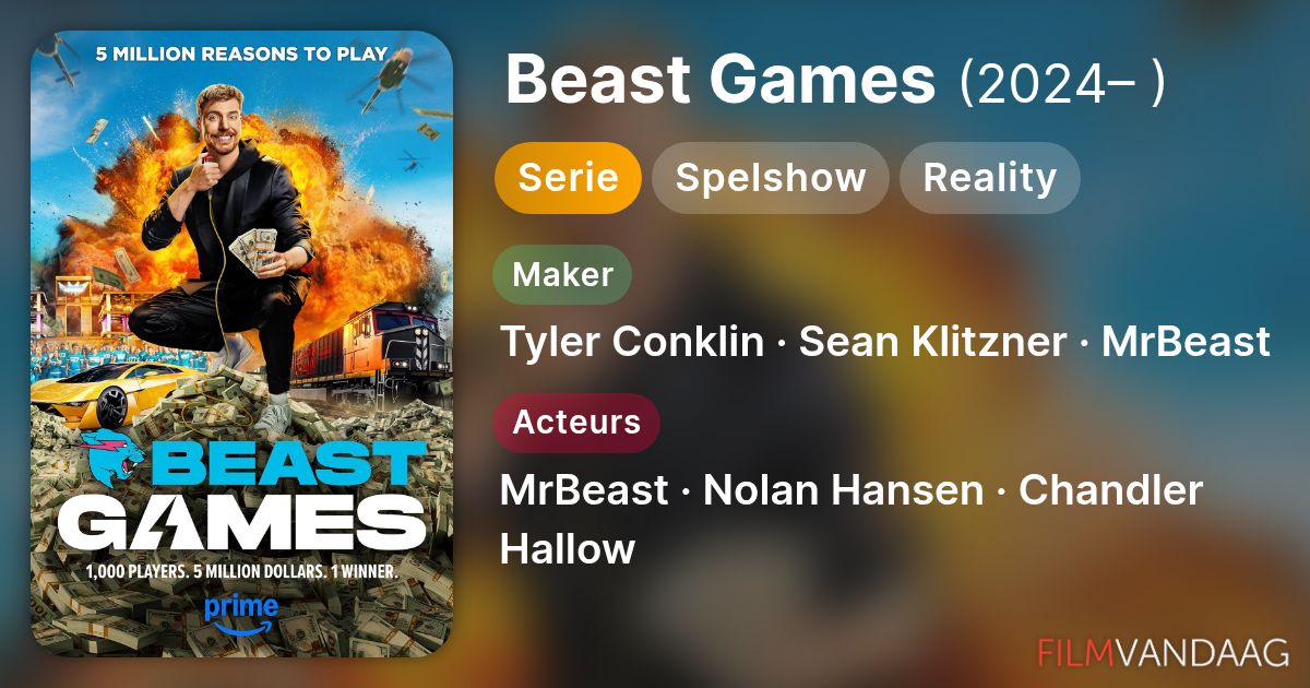 Beast Games (serie, 2024– ) - FilmVandaag.nl