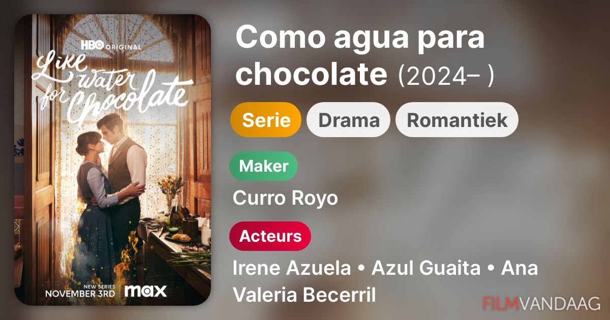 Nieuws over Como agua para chocolate (serie, 2024– ) - FilmVandaag.nl