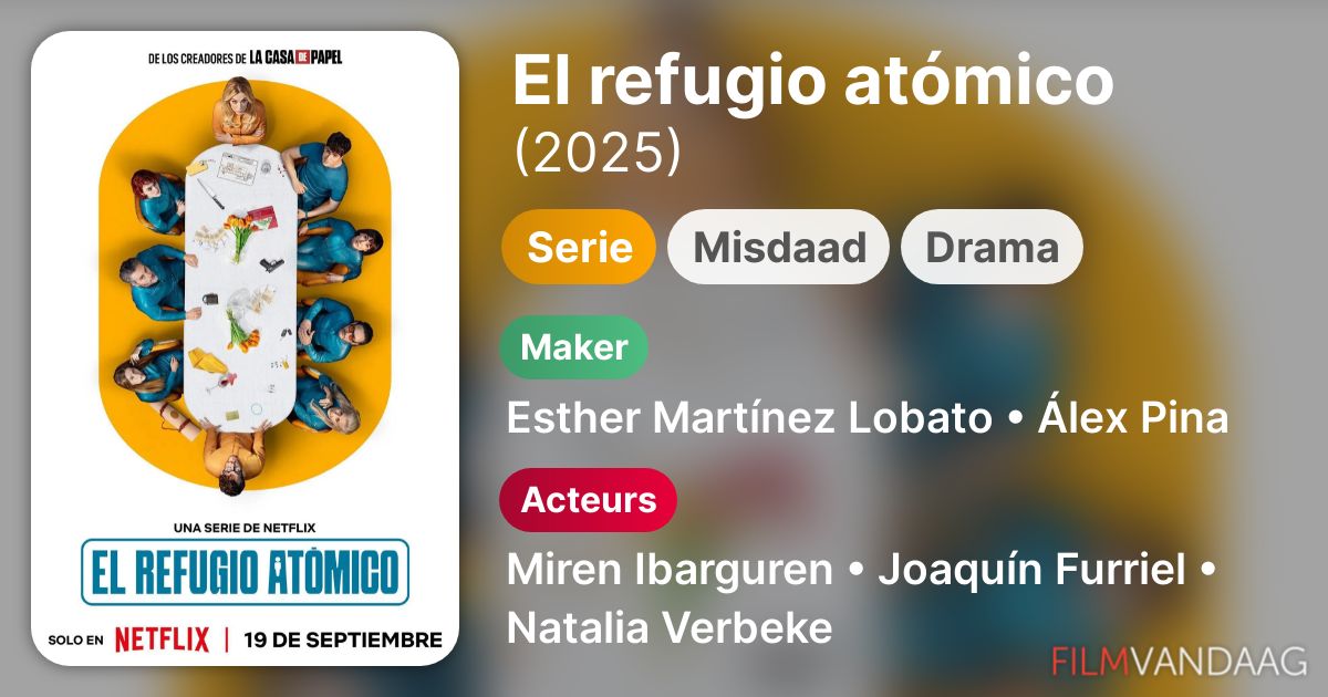 Volledige Cast van El refugio atómico (serie, 2025) - FilmVandaag.nl