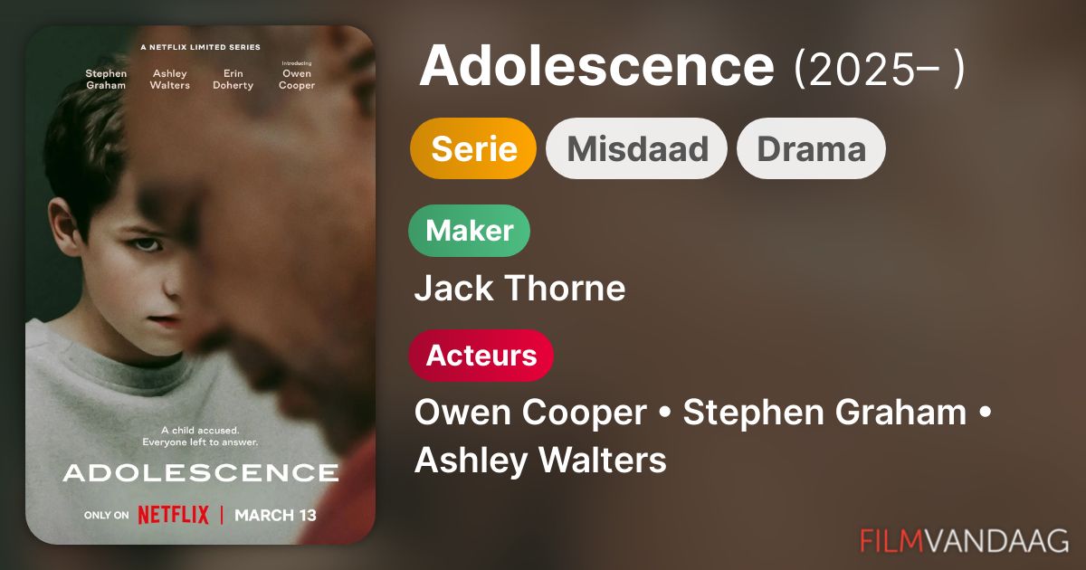 Adolescence (serie, 2025– ) - FilmVandaag.nl
