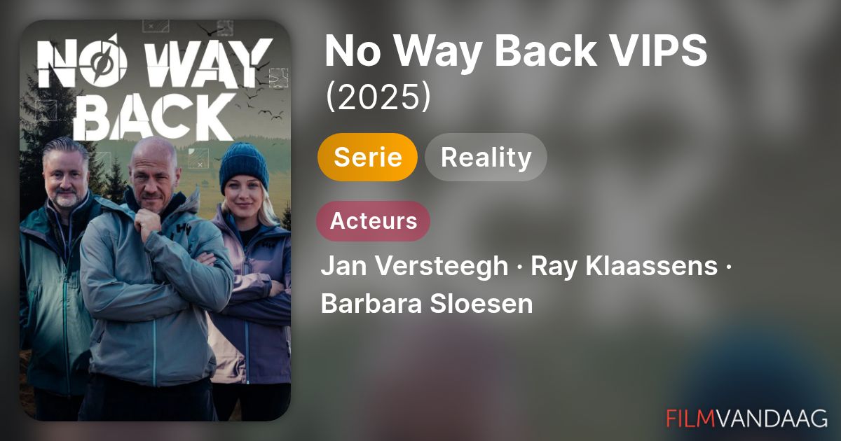 No Way Back VIPS (serie, 2025) - FilmVandaag.nl