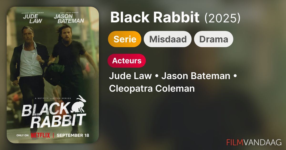 Nieuws over Black Rabbit (serie, 2025– ) - FilmVandaag.nl