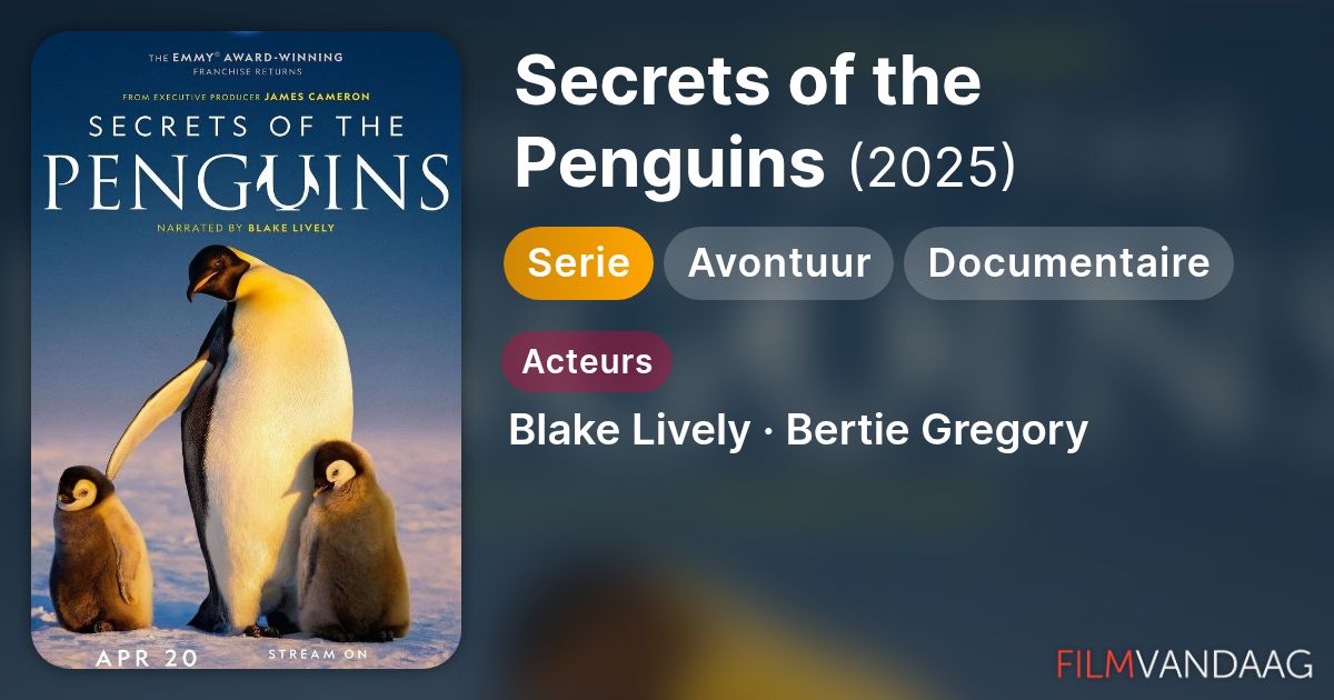 Secrets of the Penguins (serie, 2025) - FilmVandaag.nl