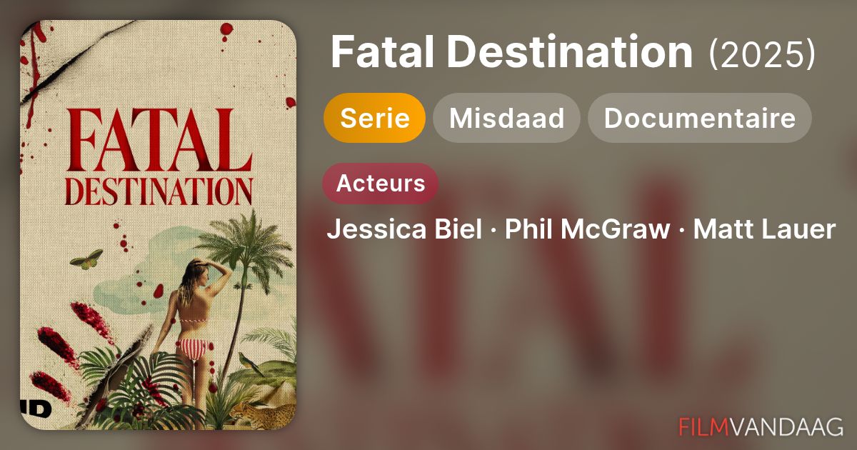 Volledige Cast van Fatal Destination (serie, 2025) - FilmVandaag.nl