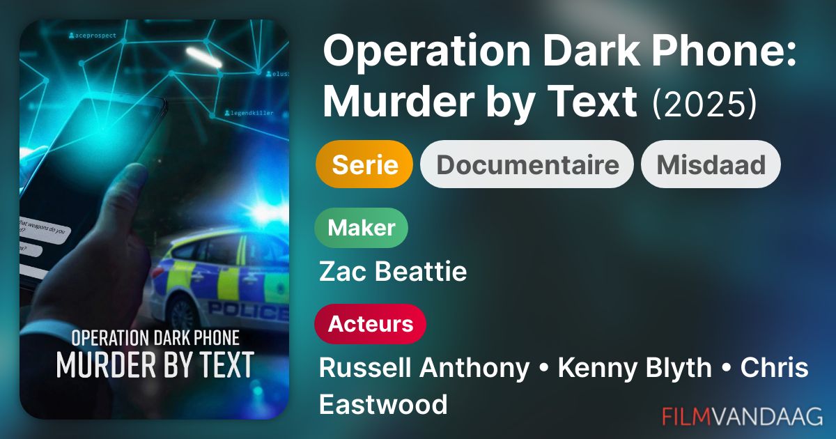 Operation Dark Phone: Murder by Text (serie, 2025) - FilmVandaag.nl