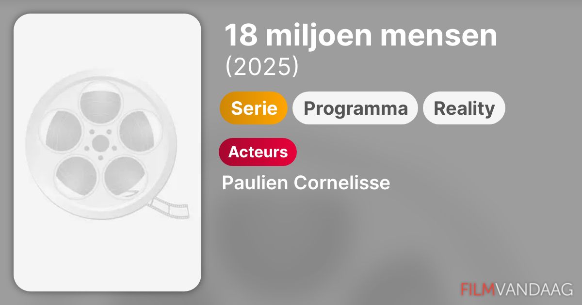 18 miljoen mensen (serie, 2025) - FilmVandaag.nl