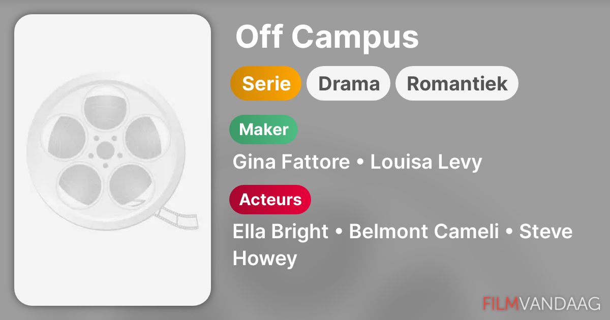 Volledige Cast van Off Campus (serie) - FilmVandaag.nl