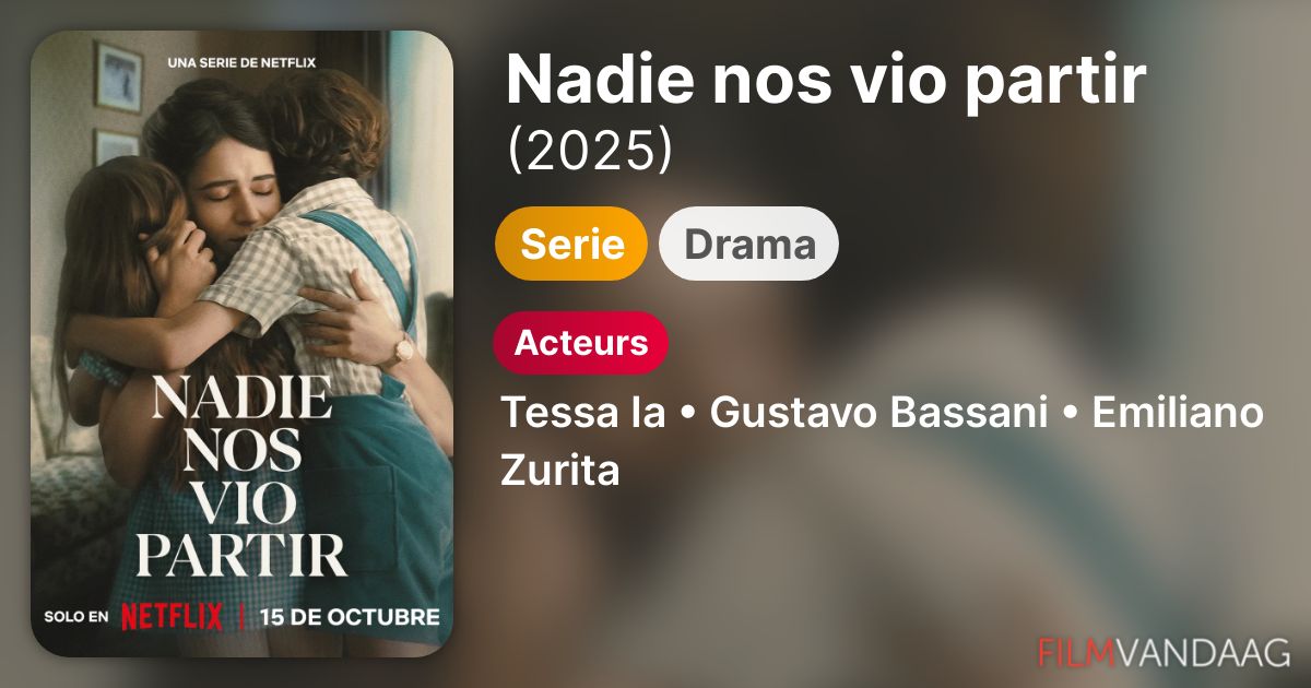 Seizoen 2 Nadie nos vio partir: komt er een nieuw seizoen? - FilmVandaag.nl