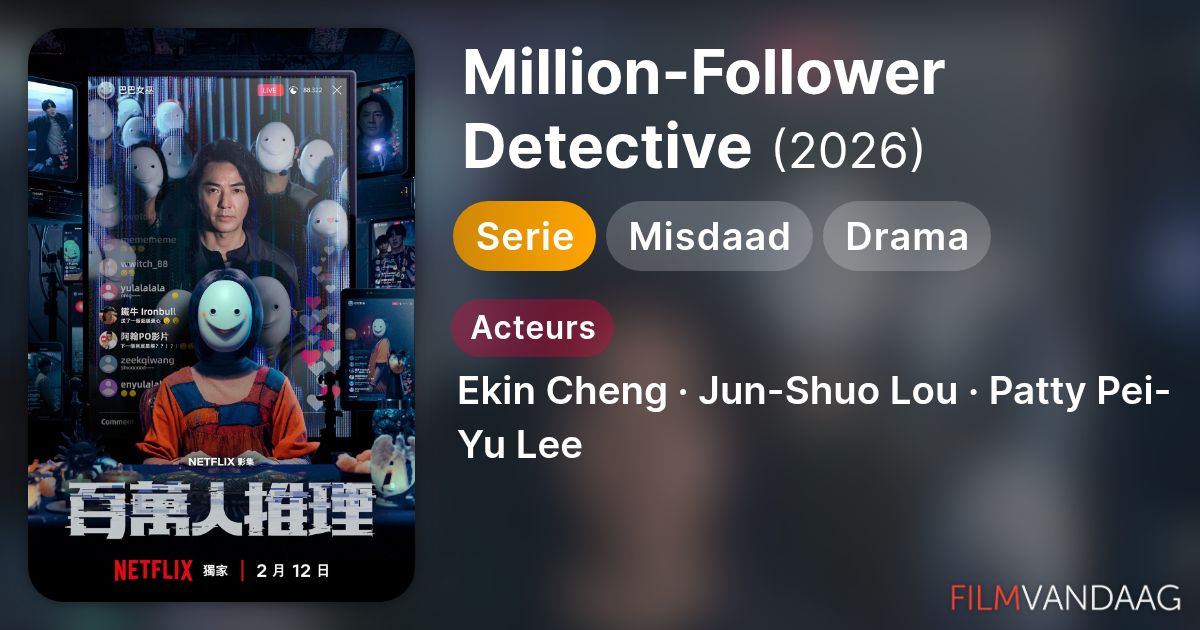 Volledige Cast van Million-Follower Detective (serie, 2026 ...