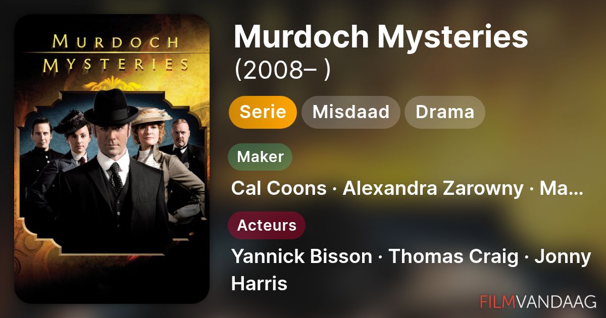 Volledige Cast van Murdoch Mysteries (serie, 2008– ) - FilmVandaag.nl