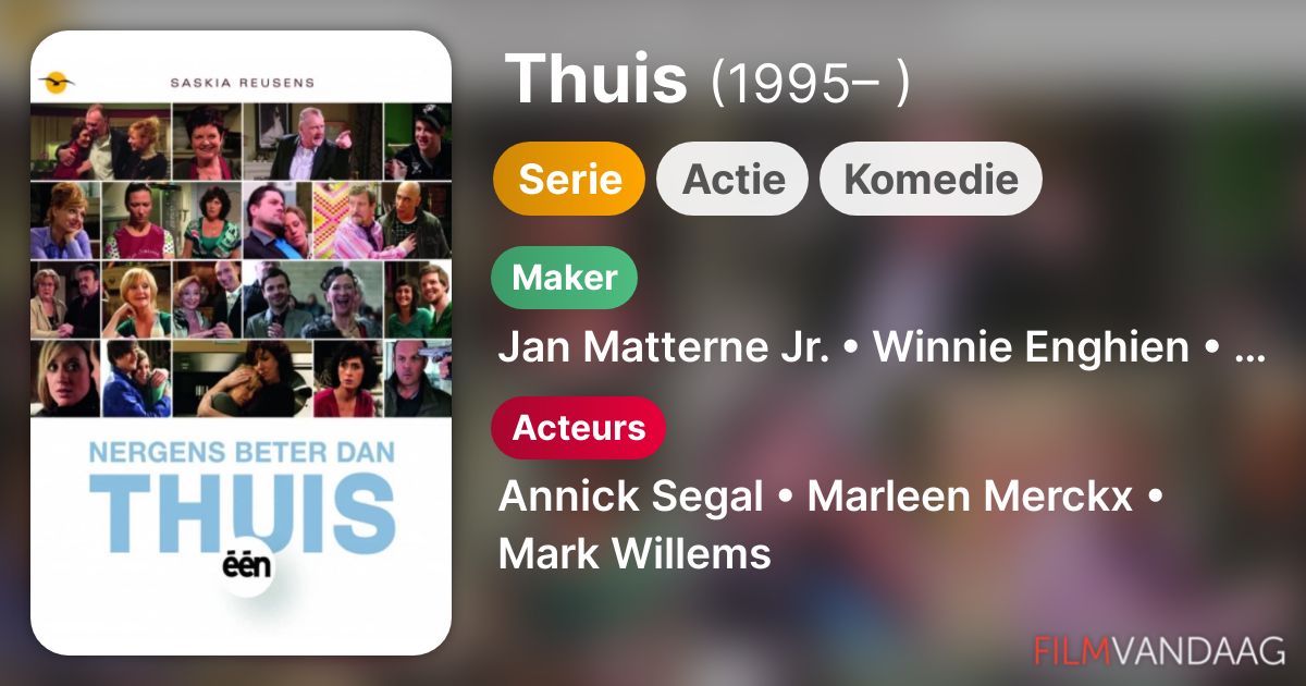 Volledige Cast van Thuis (serie, 1995– ) - FilmVandaag.nl