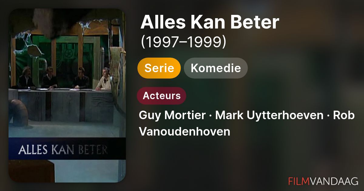 Volledige Cast van Alles Kan Beter (serie, 1997–1999) - FilmVandaag.nl