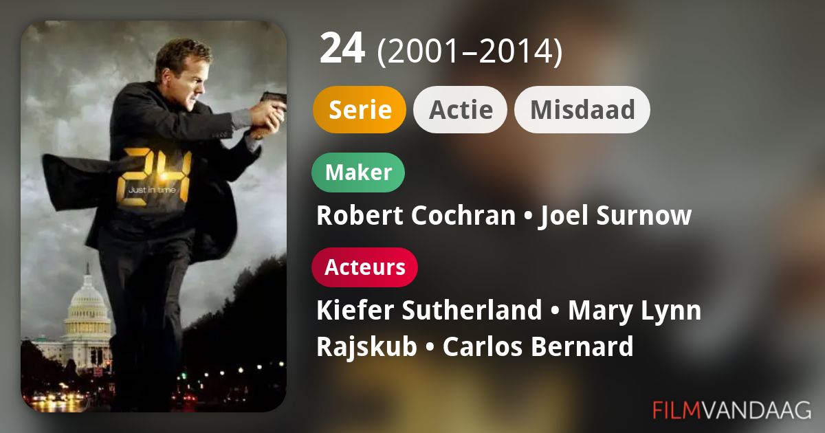 24 (serie, 2001–2014) Nu Online Kijken - FilmVandaag.nl