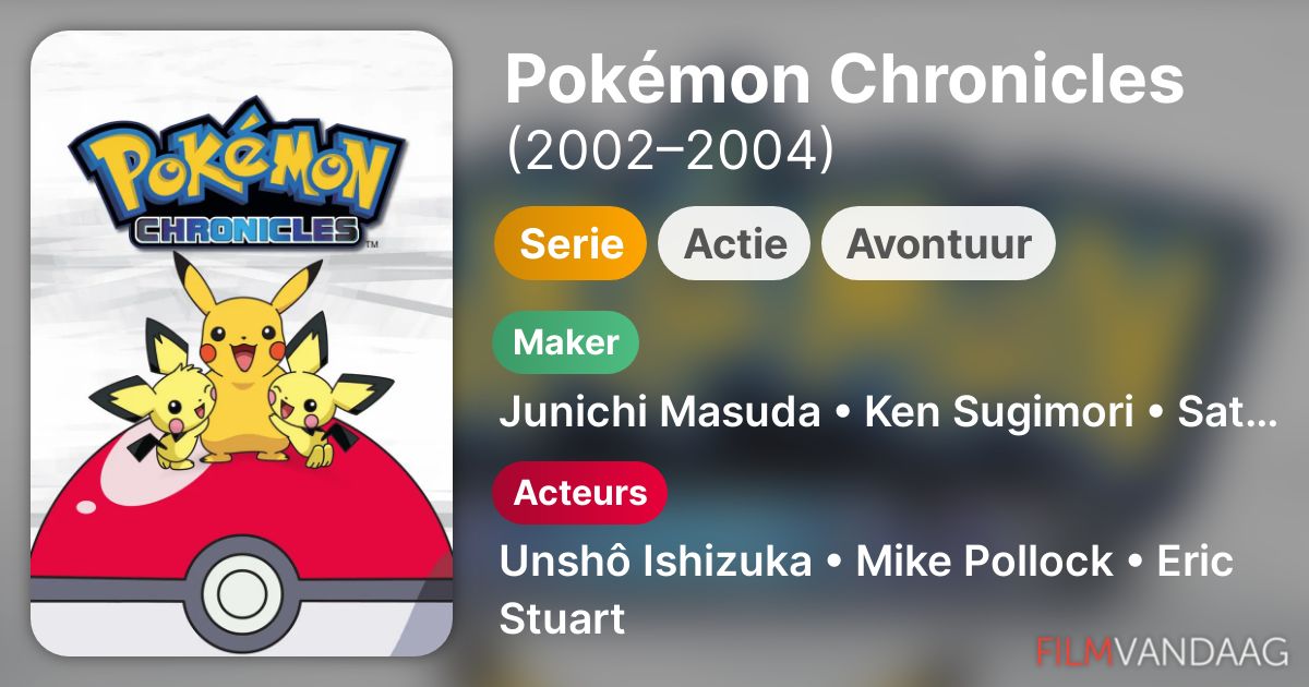 Pokémon Chronicles (serie, 2002–2004) - FilmVandaag.nl