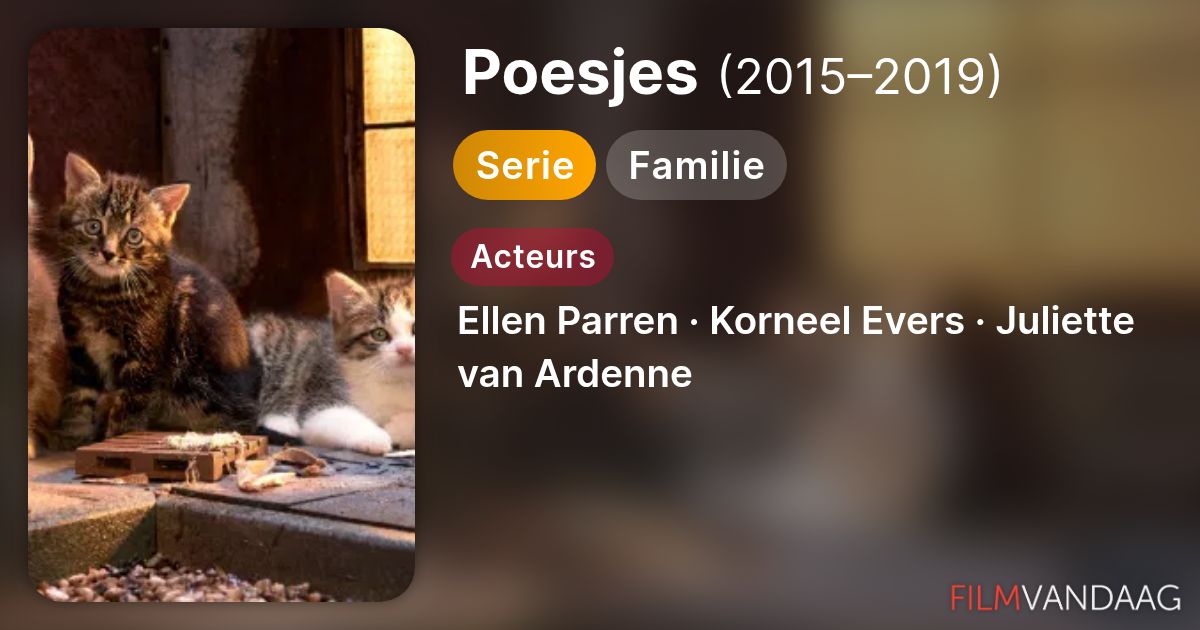 Poesjes (serie, 2015–2019) - FilmVandaag.nl