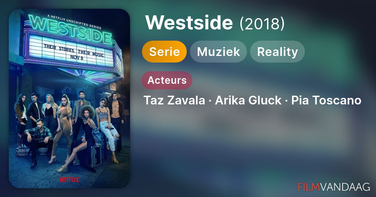 Seizoen 2 Westside: komt er een nieuw seizoen? - FilmVandaag.nl