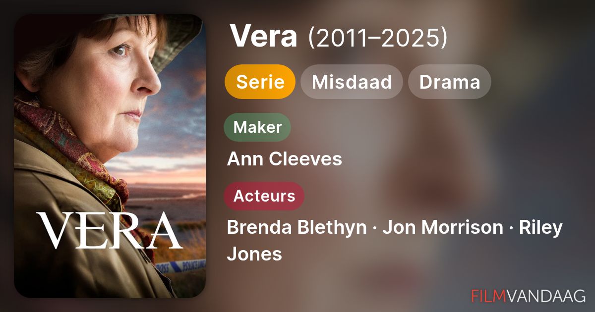 Volledige Cast van Vera (serie, 2011–2025) - FilmVandaag.nl