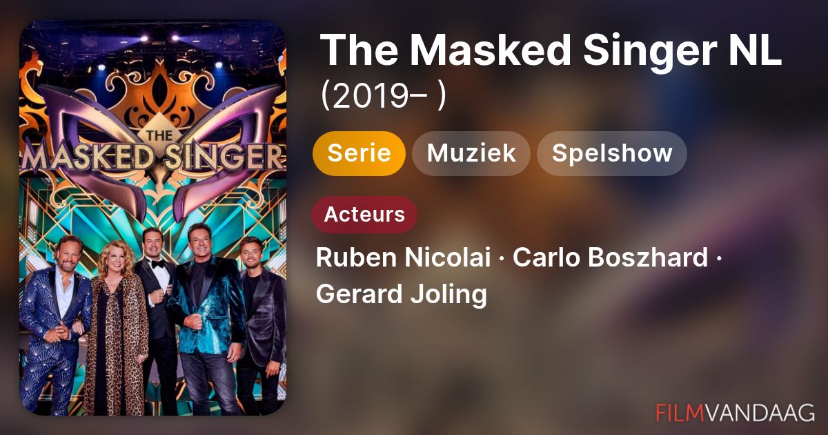 The Masked Singer NL (serie, 2019– ) - FilmVandaag.nl