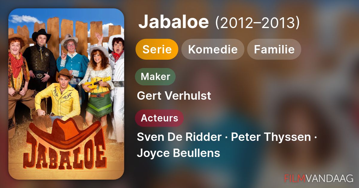 Volledige Cast van Jabaloe (serie, 2012–2013) - FilmVandaag.nl