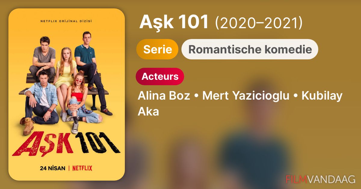 Volledige Cast van Aşk 101 (serie, 2020–2021) - FilmVandaag.nl