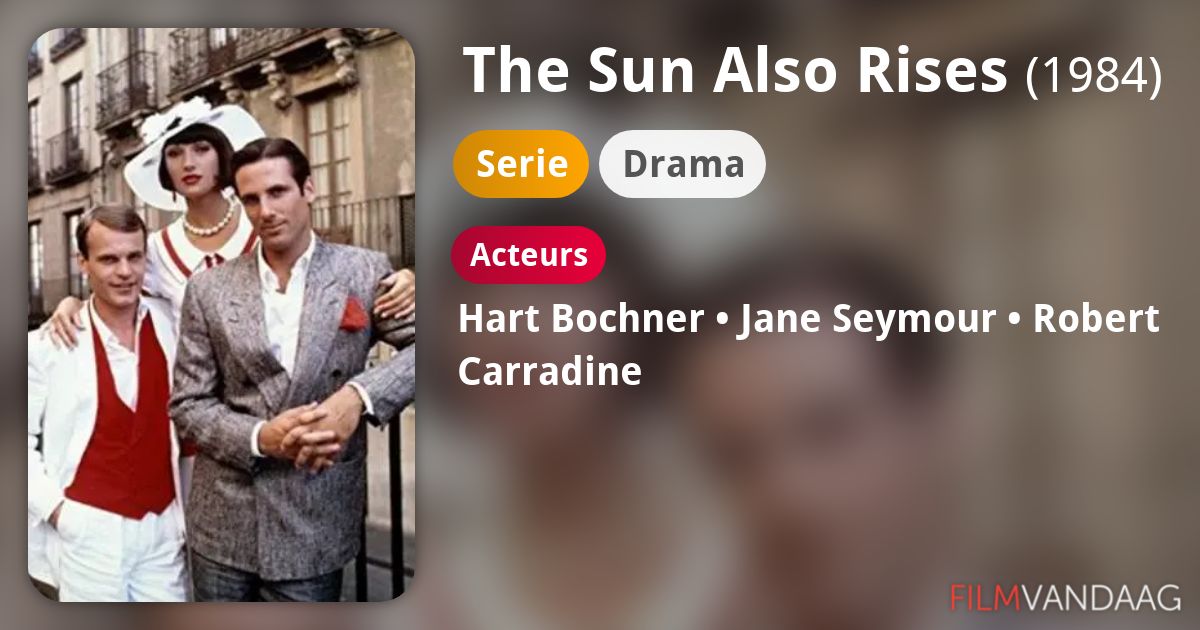 Volledige Cast van The Sun Also Rises (serie, 1984) - FilmVandaag.nl