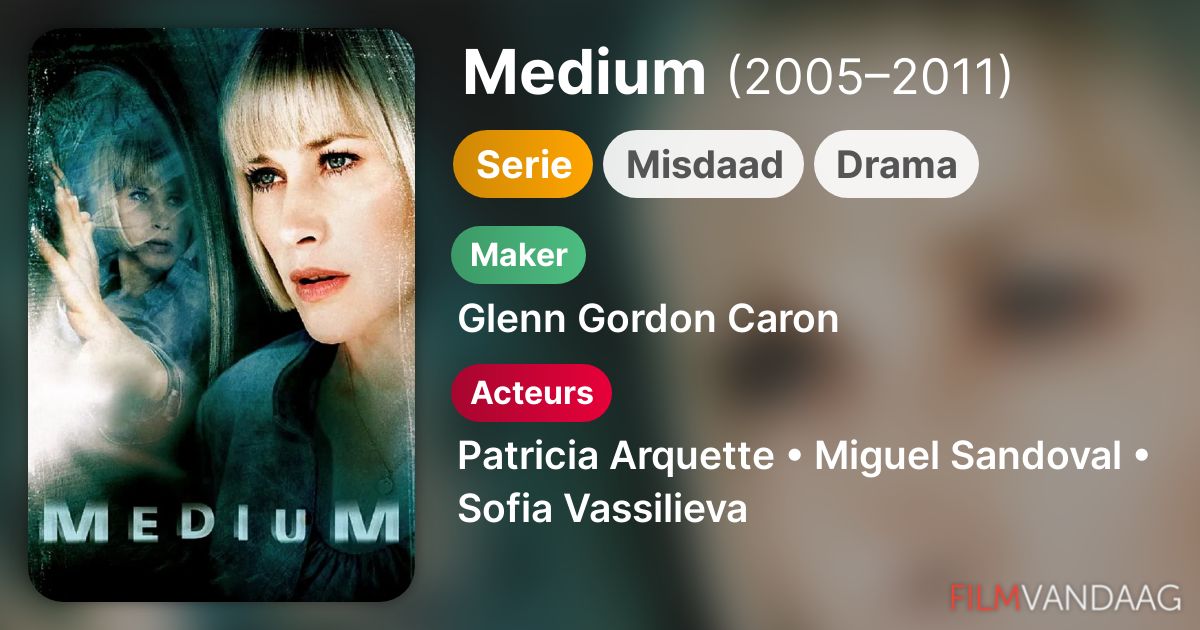Volledige Cast van Medium (serie, 2005–2011) - FilmVandaag.nl