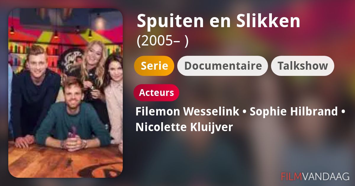 Volledige Cast van Spuiten en Slikken (serie, 2005– ) - FilmVandaag.nl