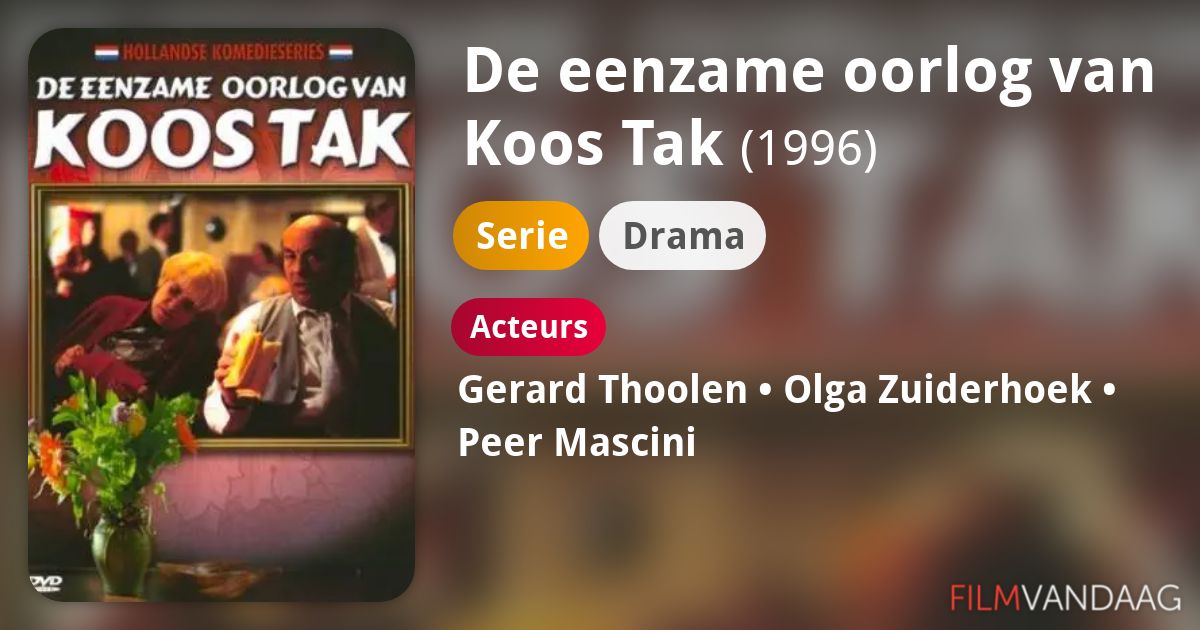 Koop De eenzame oorlog van Koos Tak (serie, 1996) op dvd of blu-ray ...
