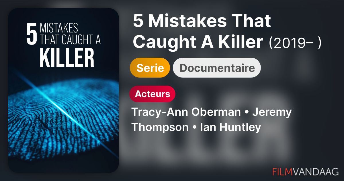 Koop 5 Mistakes That Caught A Killer (serie, 2019– ) op dvd of blu-ray ...